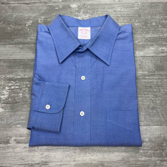 Brooks Brothers | Shirts | Brooks Brothers French Blue Dress Shirt 6534 ...